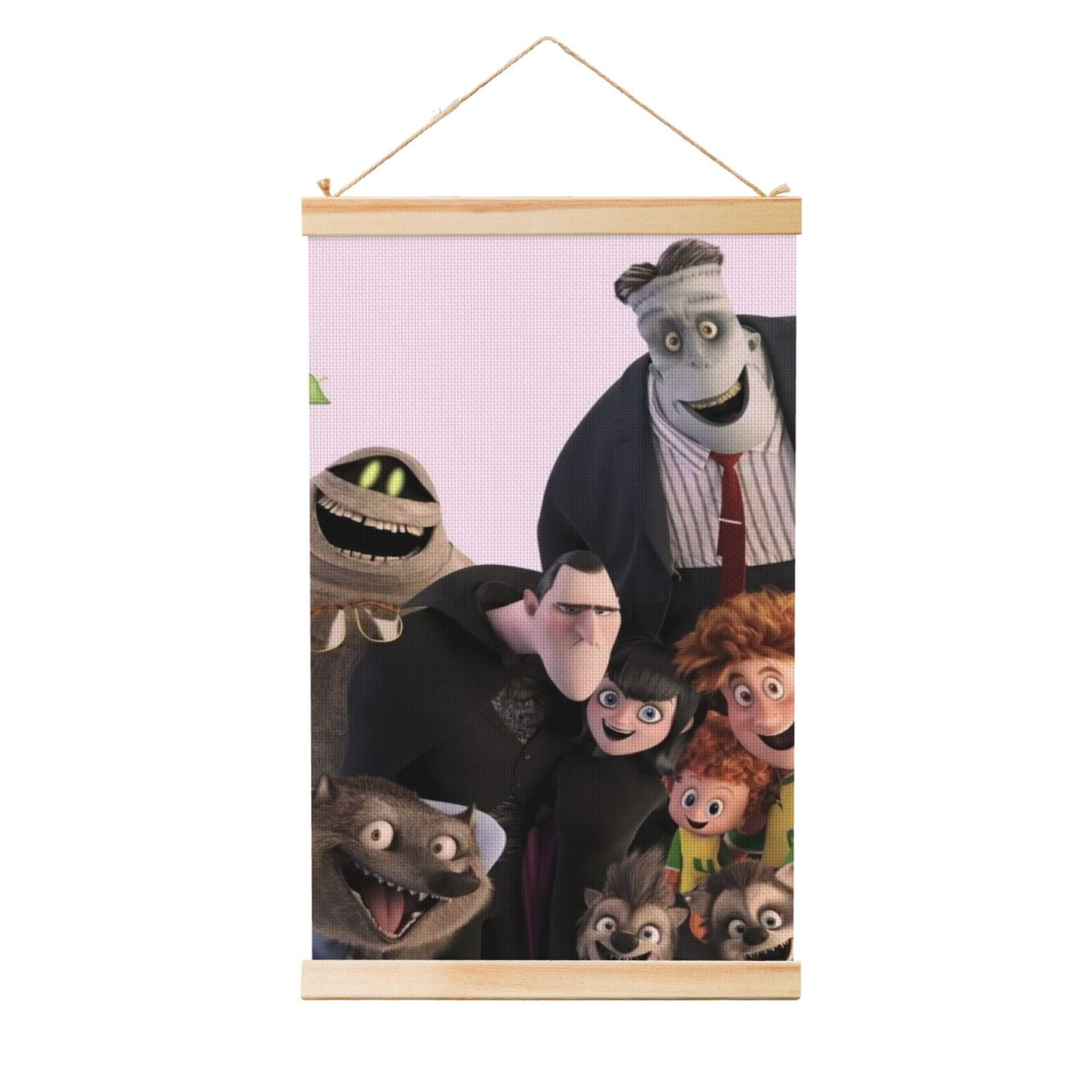 Hotel Transylvania Poster Canvas Wooden Shaft Hanging Poster Home Decor ...