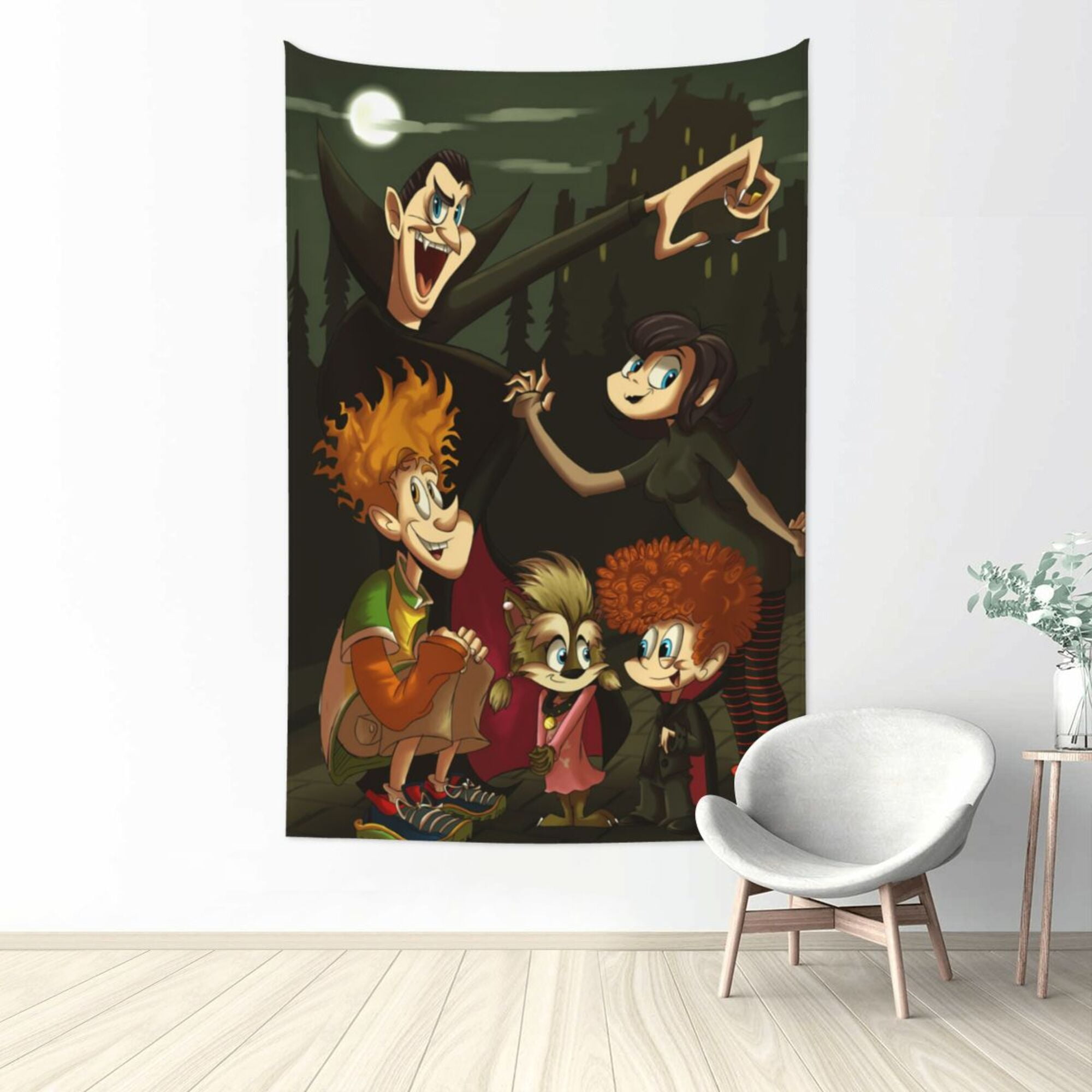 Hotel Transylvania Tapestry Cartoon Print Wall Art Hanging Tapestry ...