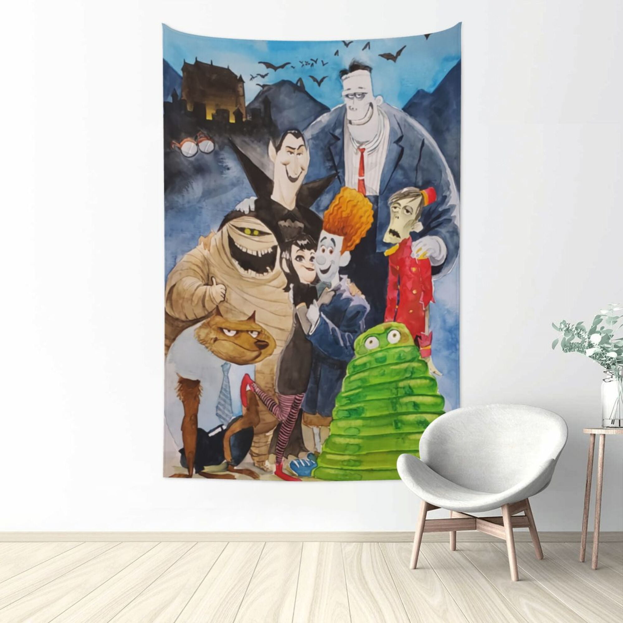 Hotel Transylvania Tapestry Cartoon Print Wall Art Hanging Tapestry ...