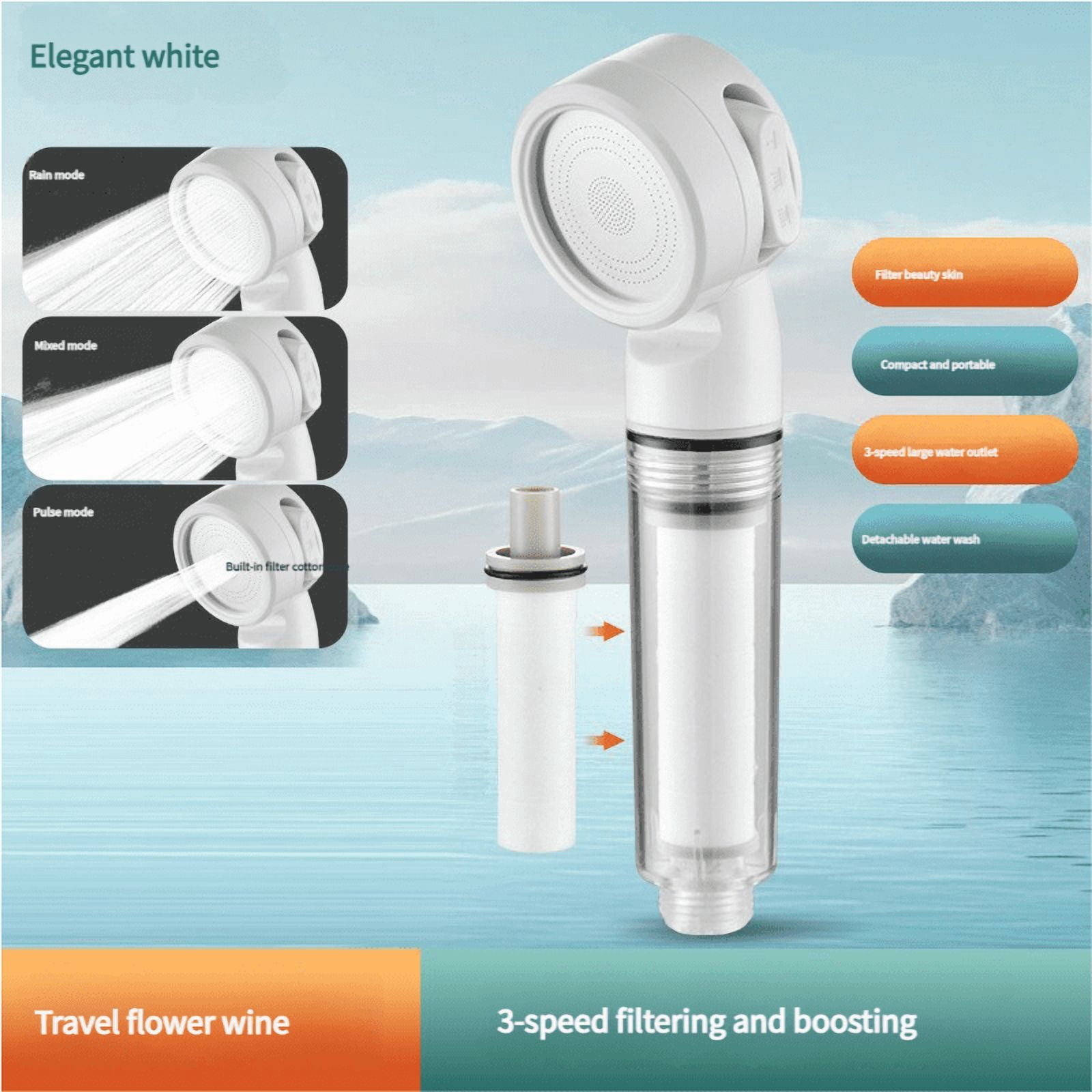 [Hotel upgrade] Travel pressurized shower - portable shower filter ...