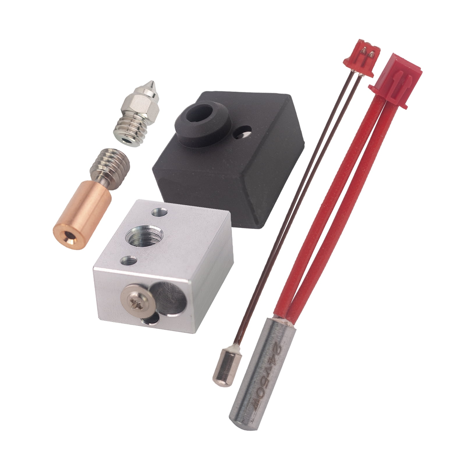 Hotend,With Silicone Steel Nozzle Block Stainless 3d Printer Compatible ...