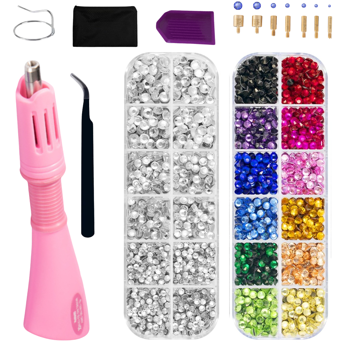 Hotfix Applicator Bedazzler Kit with Rhinestones, Hot Fix Bedazzling ...