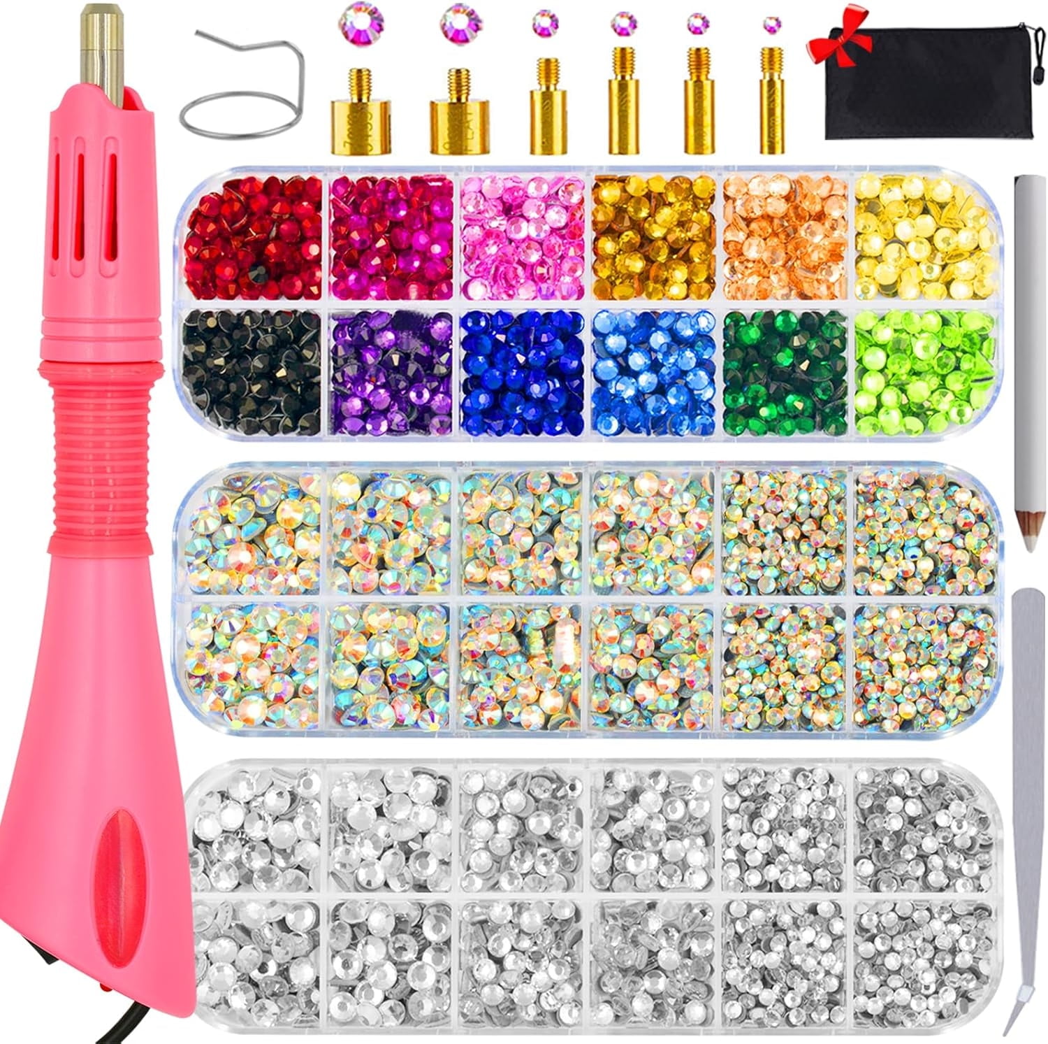 Hotfix Rhinestone Setter, Hot Fix Applicator Tool Bedazzler Kit with ...