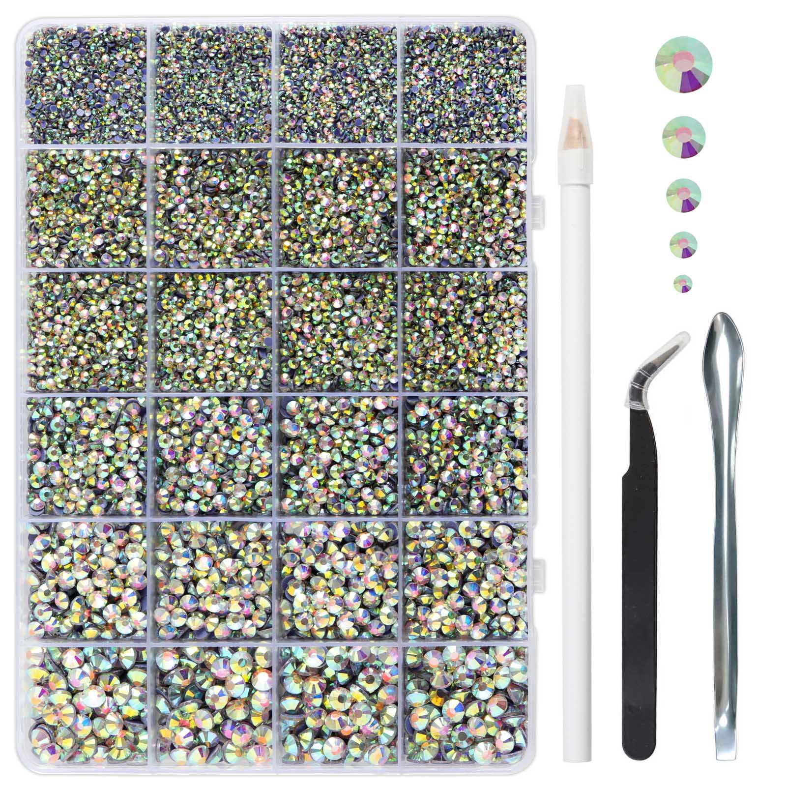 Hotfix Rhinestones Multi Sizes Kit, 14400 pcs Heat Fix Rhinestone for ...