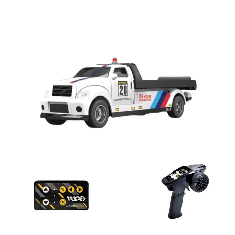 Hotfree 1/64 Mini RC Flatbed Truck, 2.4GHz Alloy Transporter Model with ...