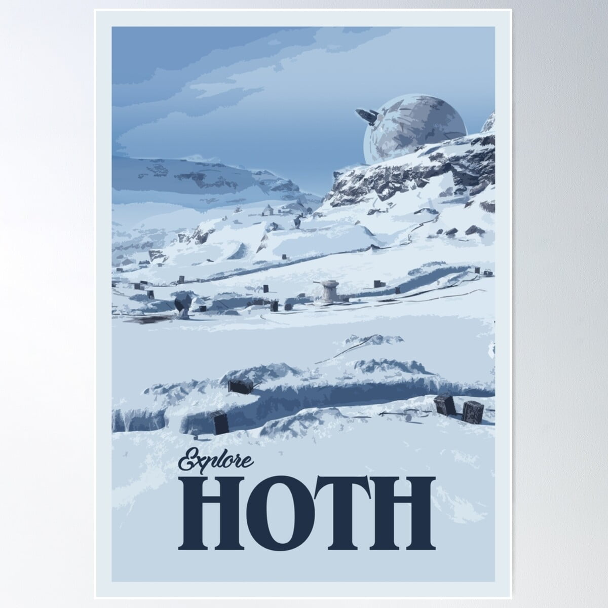 Hoth Poster Wall Art, Modern Wall Decor For Living Room Bedroom, 8x12 ...