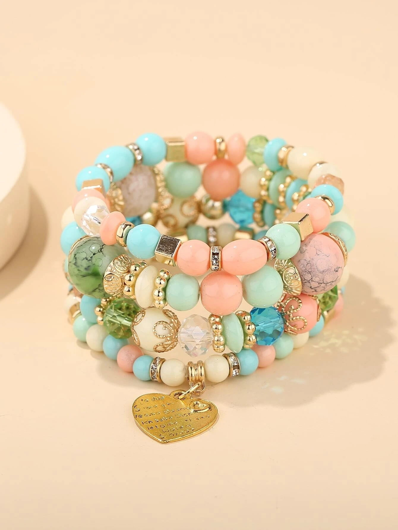 Hotian 4pcs Beaded Bracelet Jewelry Set Multilayer Boho Charm Bracelet ...