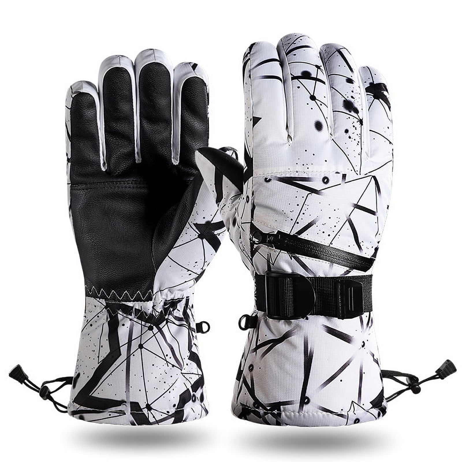 Hotian Insulated Snow Gloves Men and Women Unisex Waterproof Warm ...
