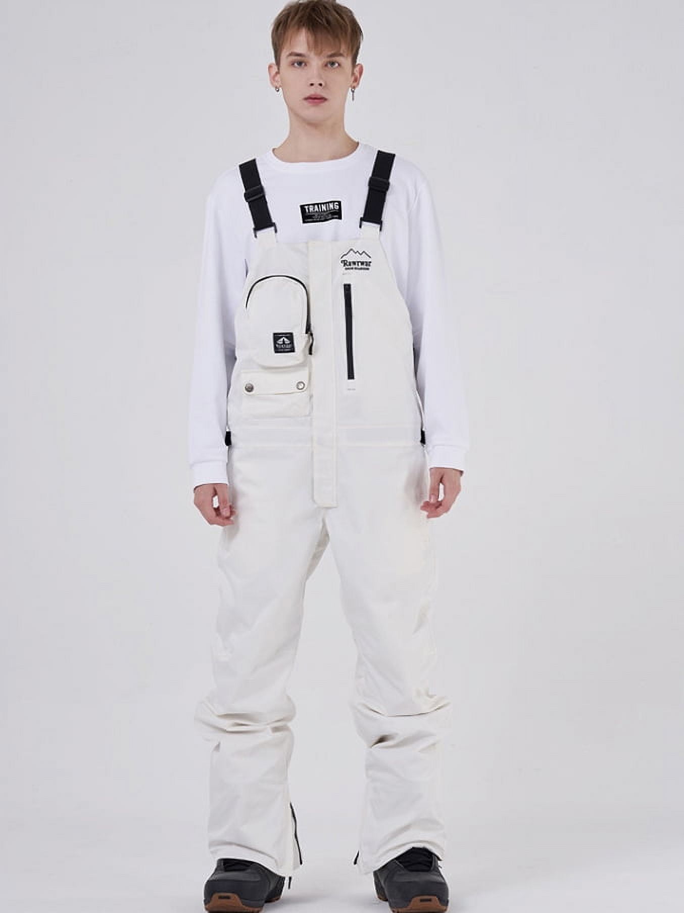 Hotian Men Insulated Ski Snow Bib Pants Outdoor Snowboarding Cargo ...