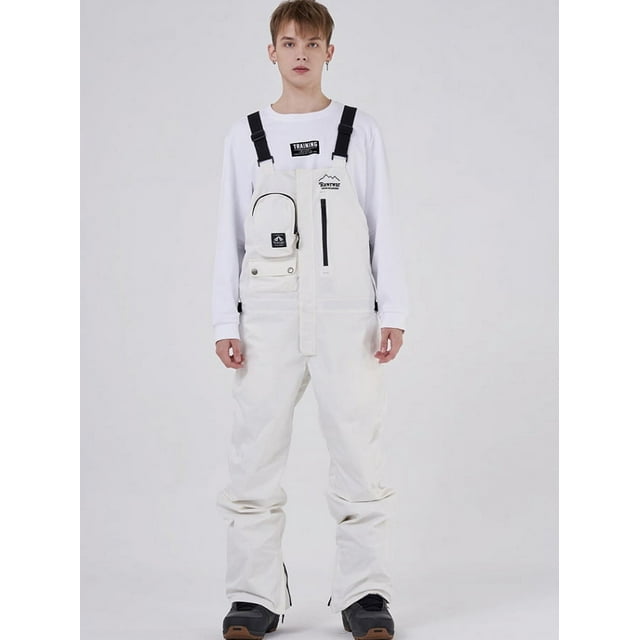 Hotian Men Insulated Ski Snow Bib Pants Outdoor Snowboarding Cargo ...