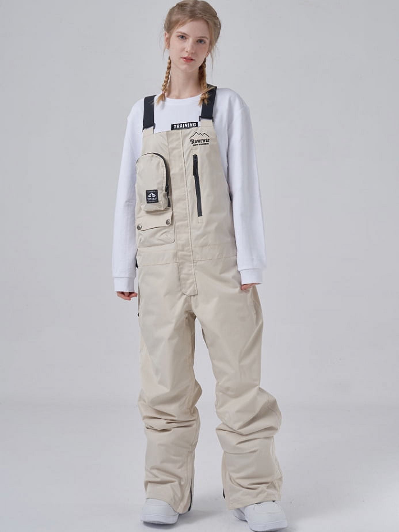 Hotian Women Insulated Ski Snow Bib Pants Outdoor Snowboarding Cargo ...