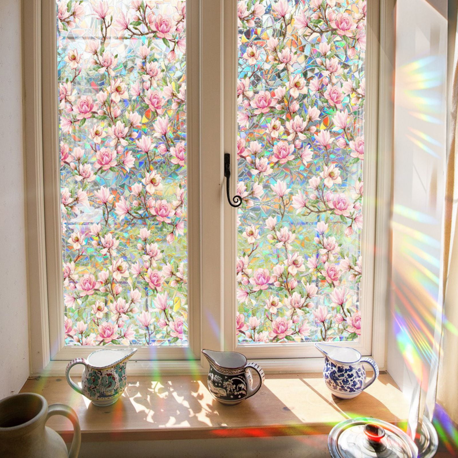 Hotiary 3D Static Cling Window Film Self Adhesive Window Covering ...