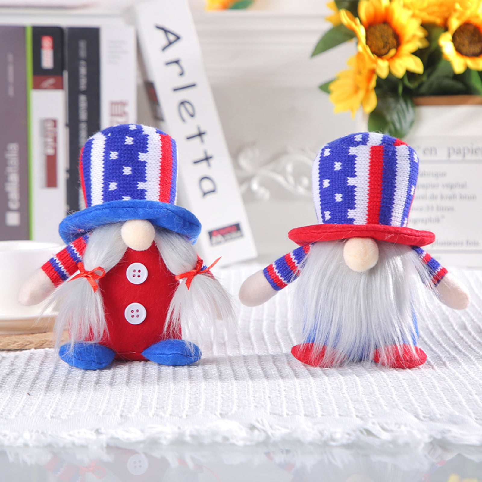 Hotiary 4th of July Gnomes Patriotic Couple Tomte for American ...