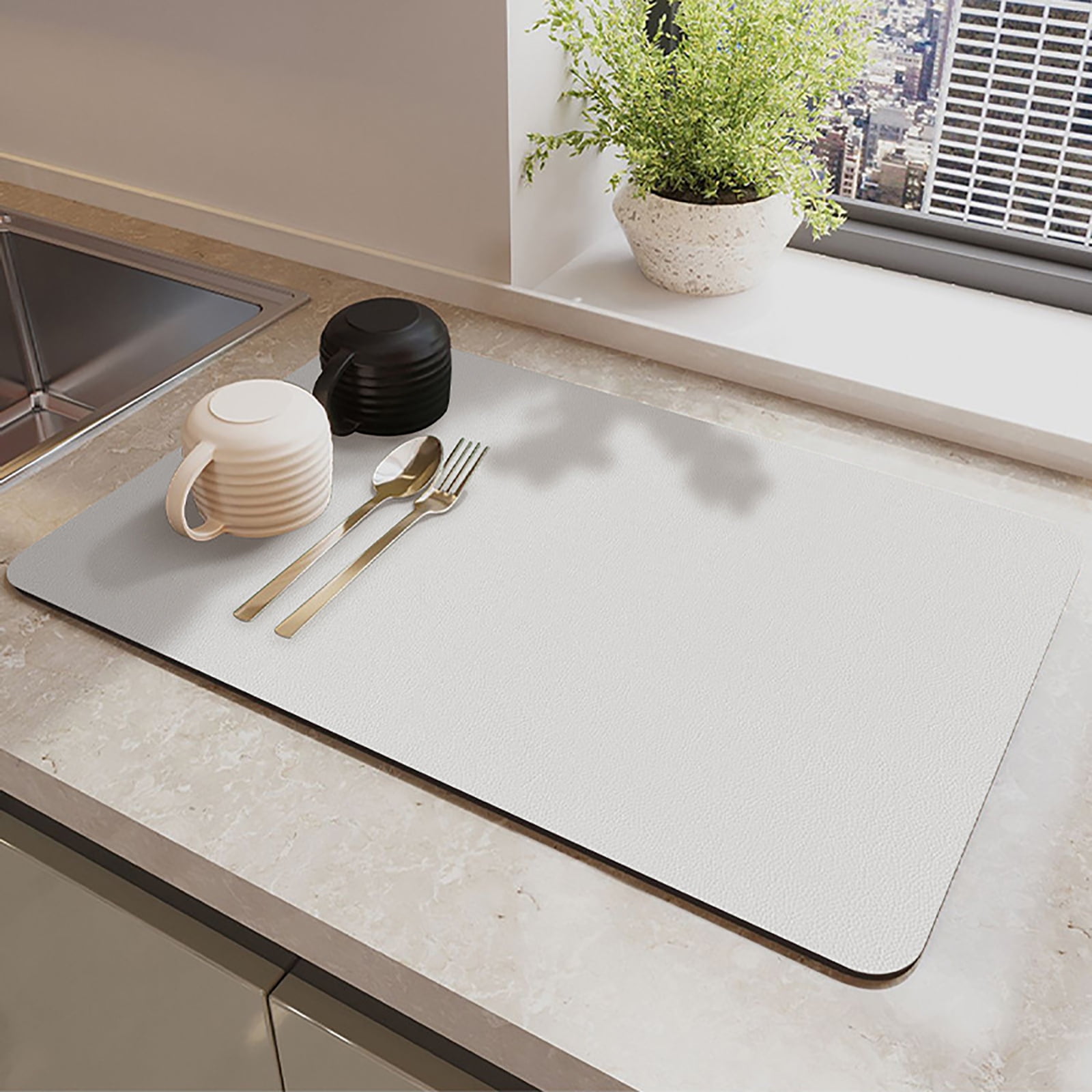 Hotiary Coffee Mat Quick Absorbent Hide Stain Kitchen Counter Mat ...