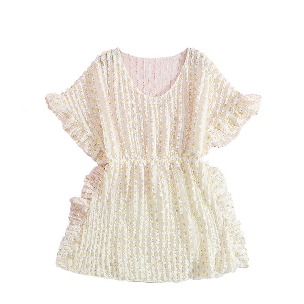 Hotiary Girl's Short Sleeve Bathing Suit Cover Up Beachwear Swimsuit ...