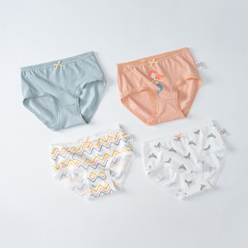Hotiary Girls' Cute Pattern Pure Cotton Underpants Summer Thin Briefs ...