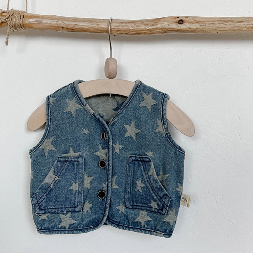 Hotiary Infant Toddler Casual Denim Camisole Jacket Spring and Autumn ...