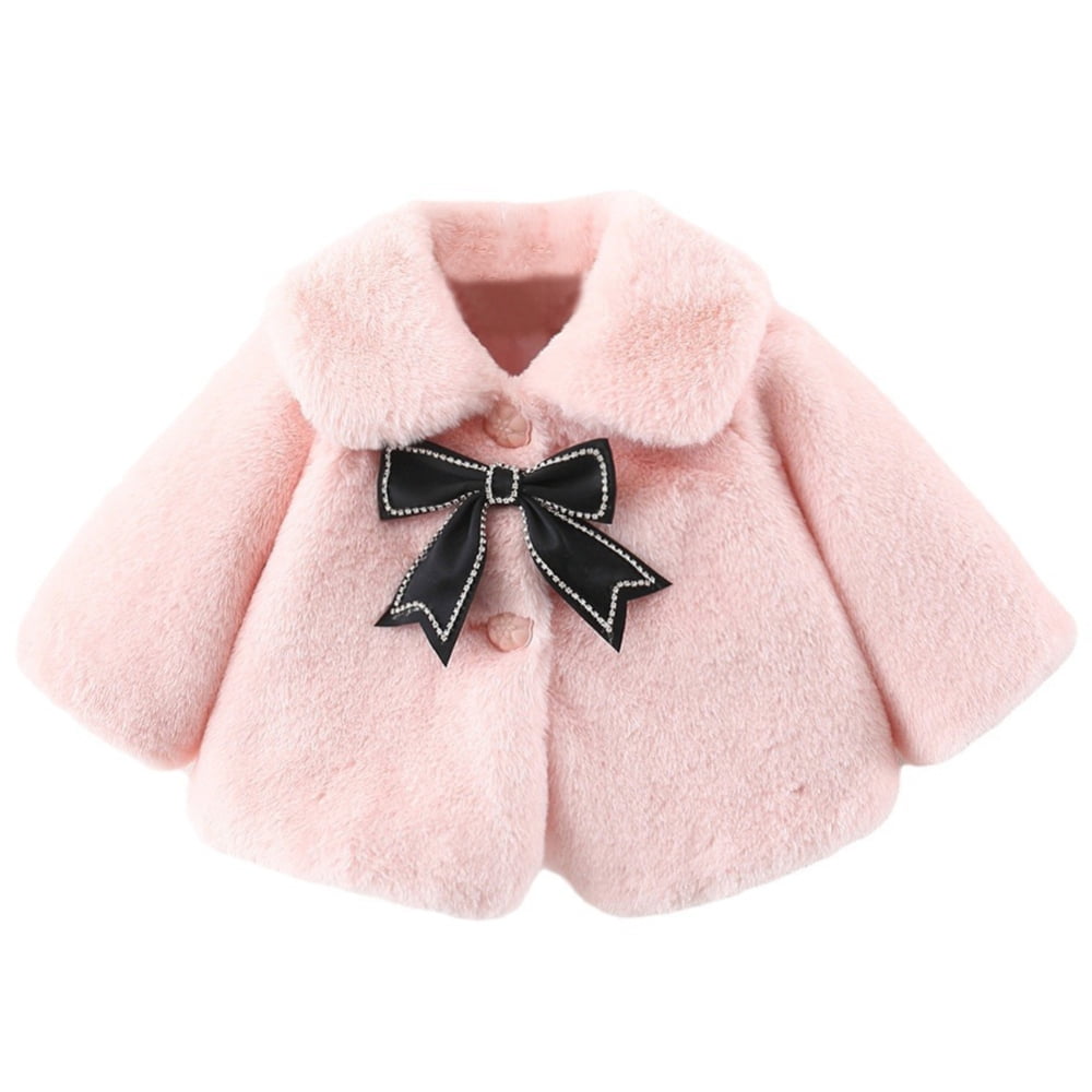 Hotiary Infant Toddler Solid Color Thick Faux Fur Jacket for Winter ...
