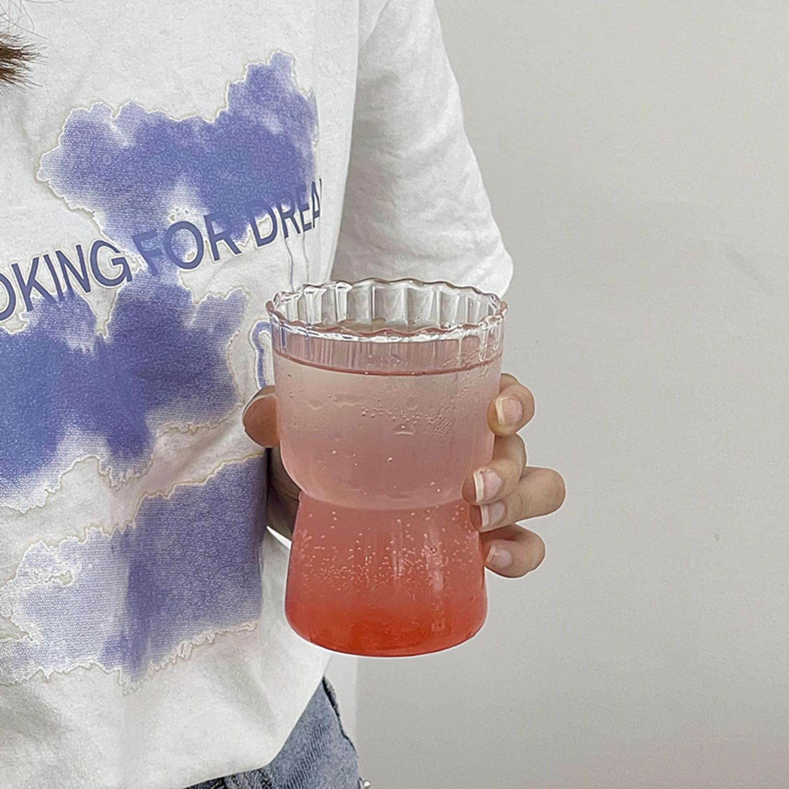 Hotiary Ribbed Glassware,20 oz Fluted Glassware,Ribbed Drinking Glasses ...