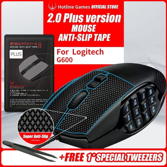 Hotline Games Mouse Grip Tape for Logitech G600 MMO Wireless, Argyle ...