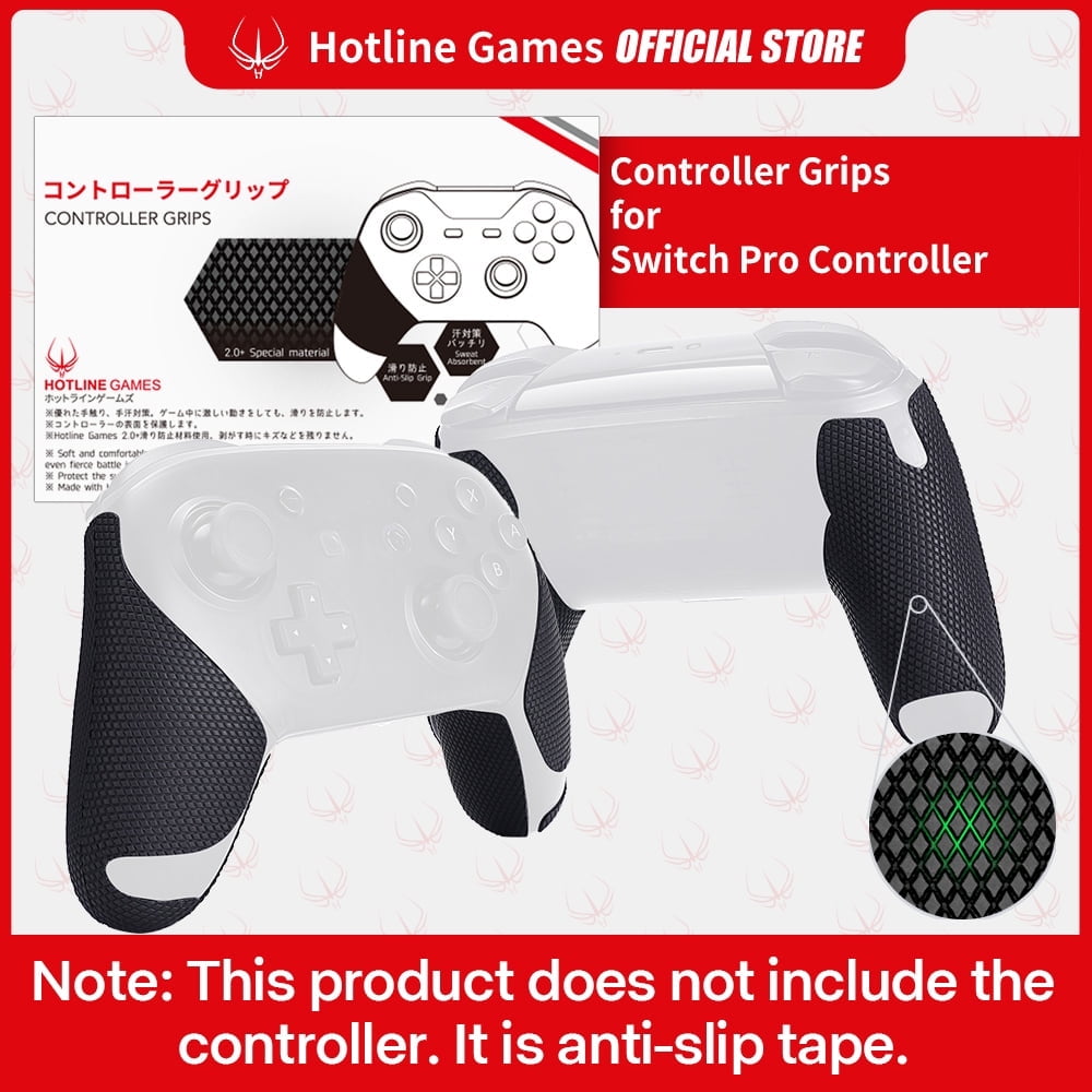 Hotline Games Wireless Game Controller Grip Tape for Switch Pro Handle ...