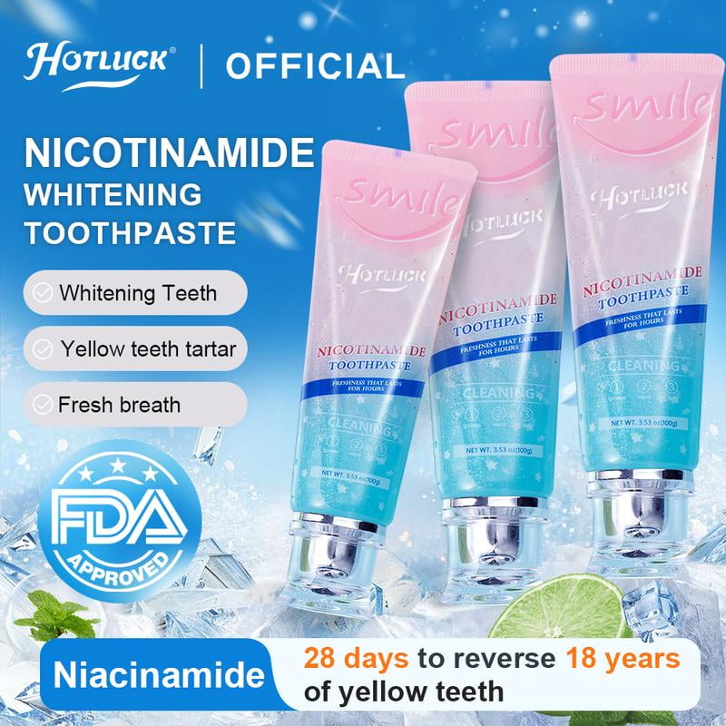 Hotluck Niacinamide Whitening Toothpaste | Yellow Stain Removal ...