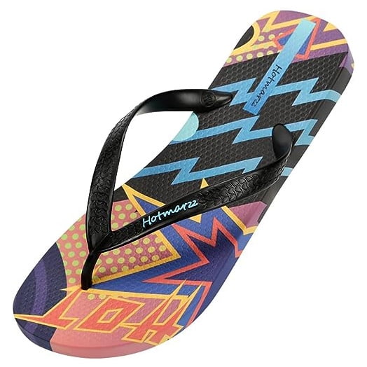Hotmarzz Men's Flip Flops Patterns and Prints Summer Sandals Beach ...