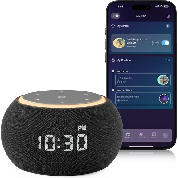 SNOOZ Portable White Noise Sound Machine for Adults - Real Fan Inside ...