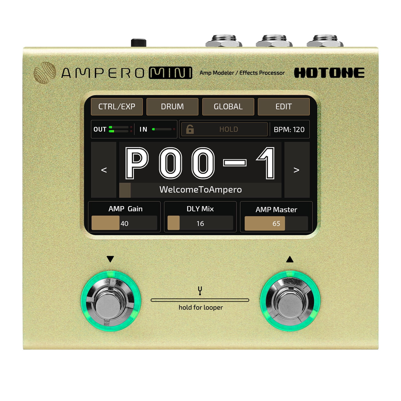 Hotone Ampero Mini MP-50MT Guitar Bass Amp Modeling IR Cabinets Effect ...