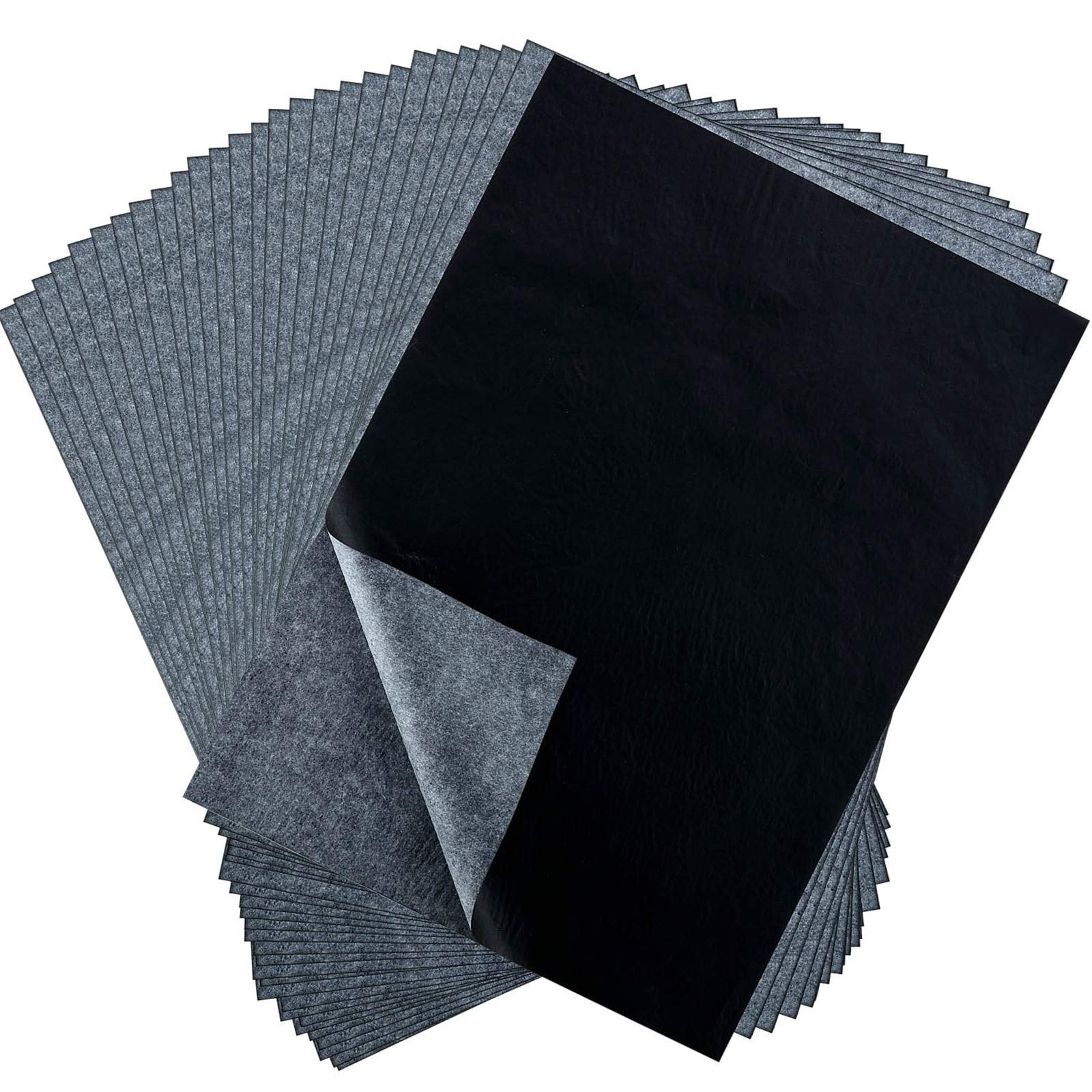 Hotop 100 Sheets Carbon JKF25 Transfer Paper, Black Tracing Paper for ...