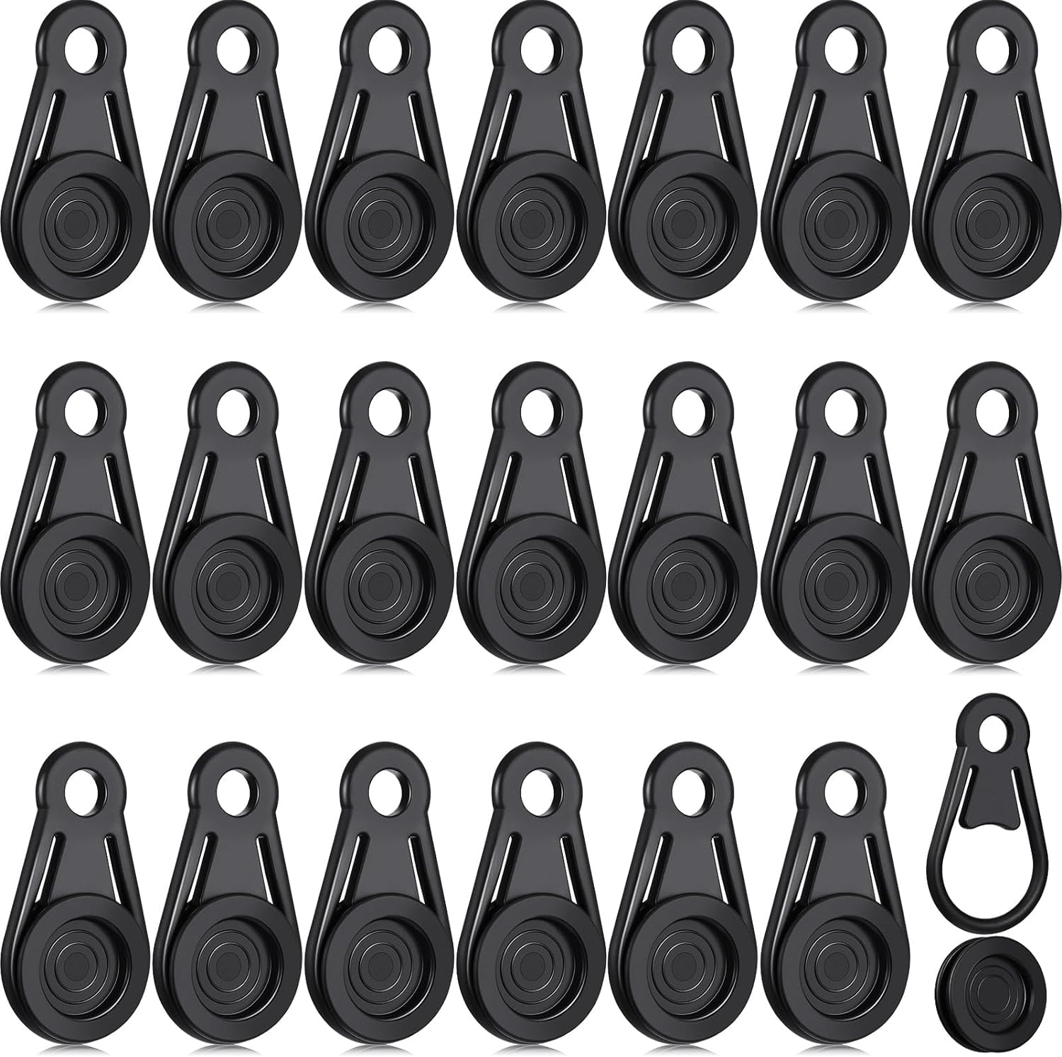 Hotop 20 Pcs Tarp Clips Heavy Duty Tarp Grabbers Movable Snaps Clip ...
