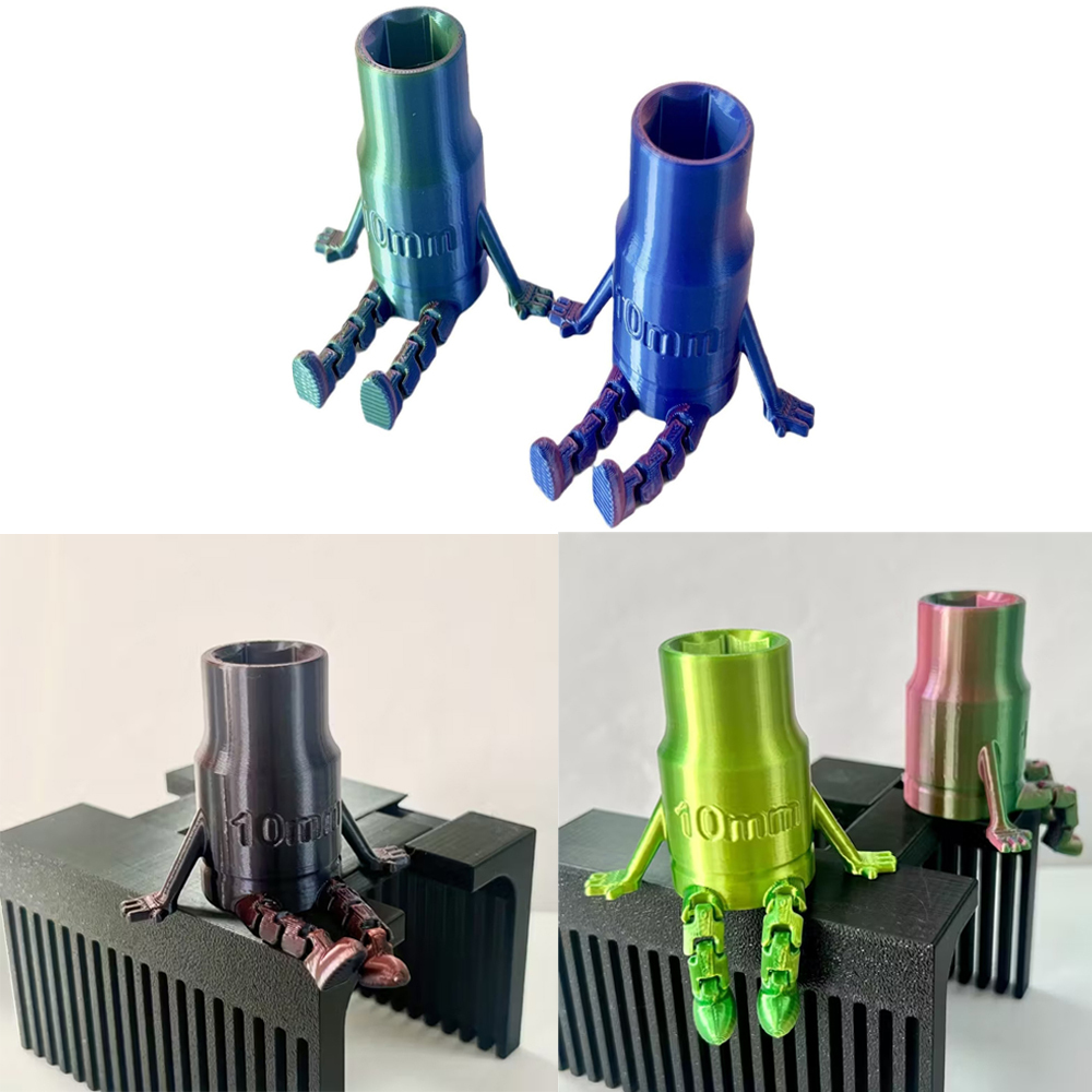 Hotpom 5 Pcs 3D Printed Socket, Creative Joint Movable Long-legged ...