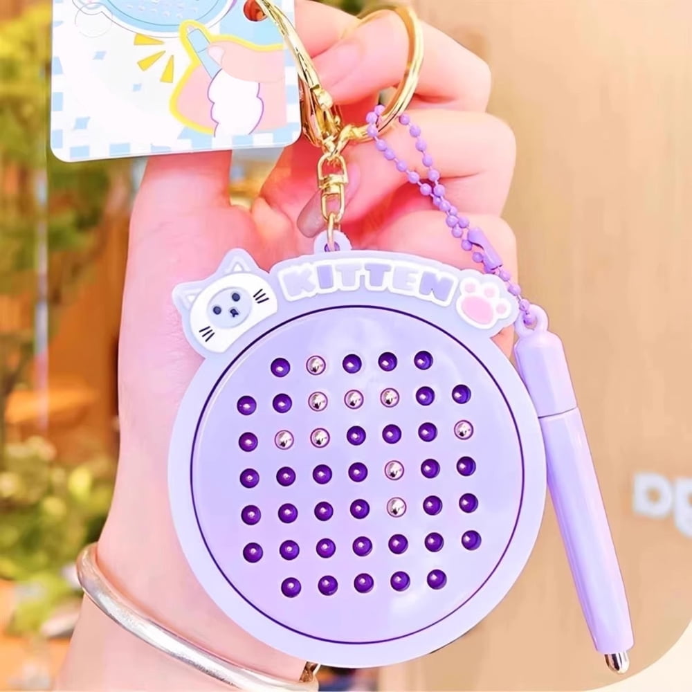 Hotpom CAT Magnetic Drawing Board Keychain Maze Toy, 2-in-1 Stress ...