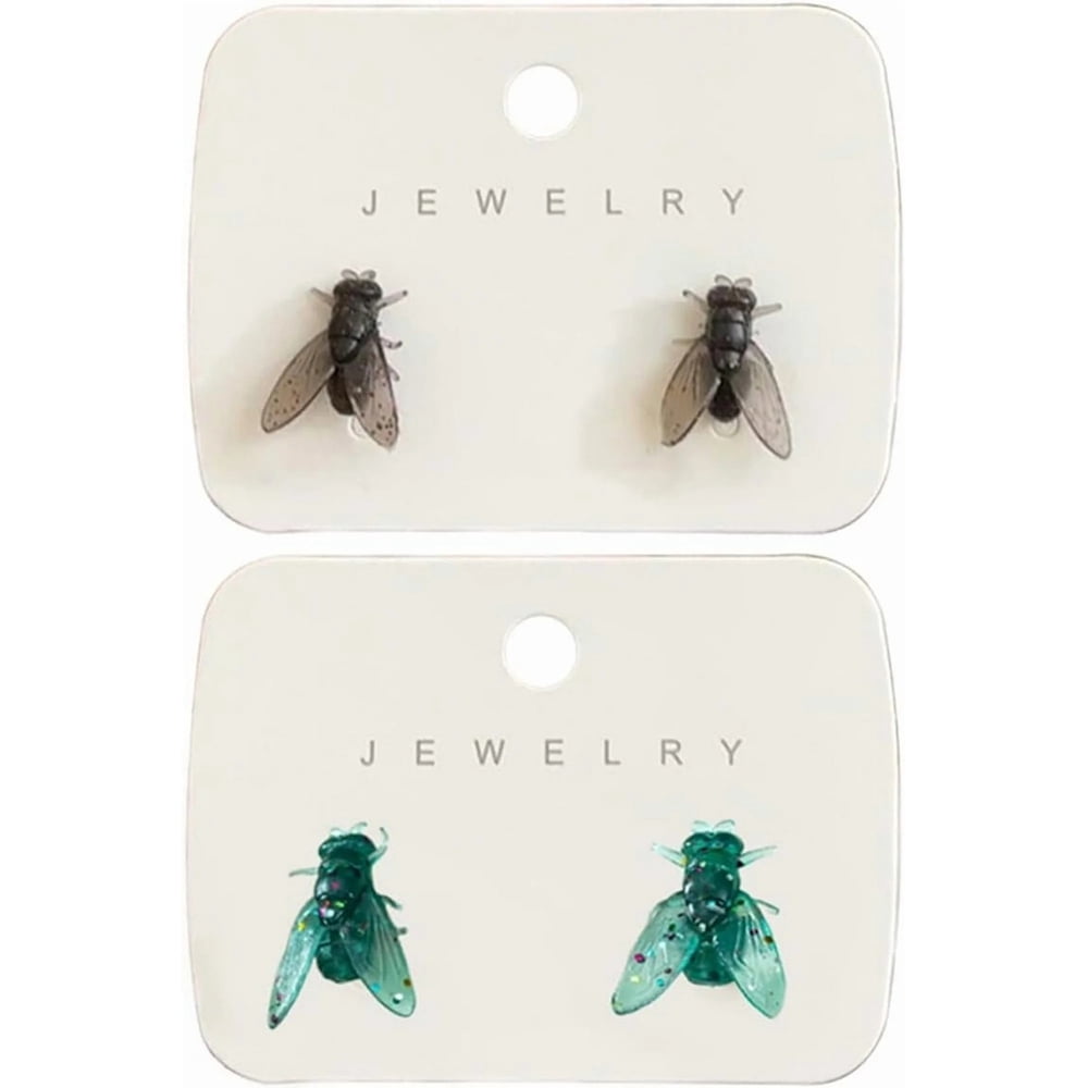Hotpom Realistic Fly Earrings, Gothic Style Insect Jewelry, Unique ...
