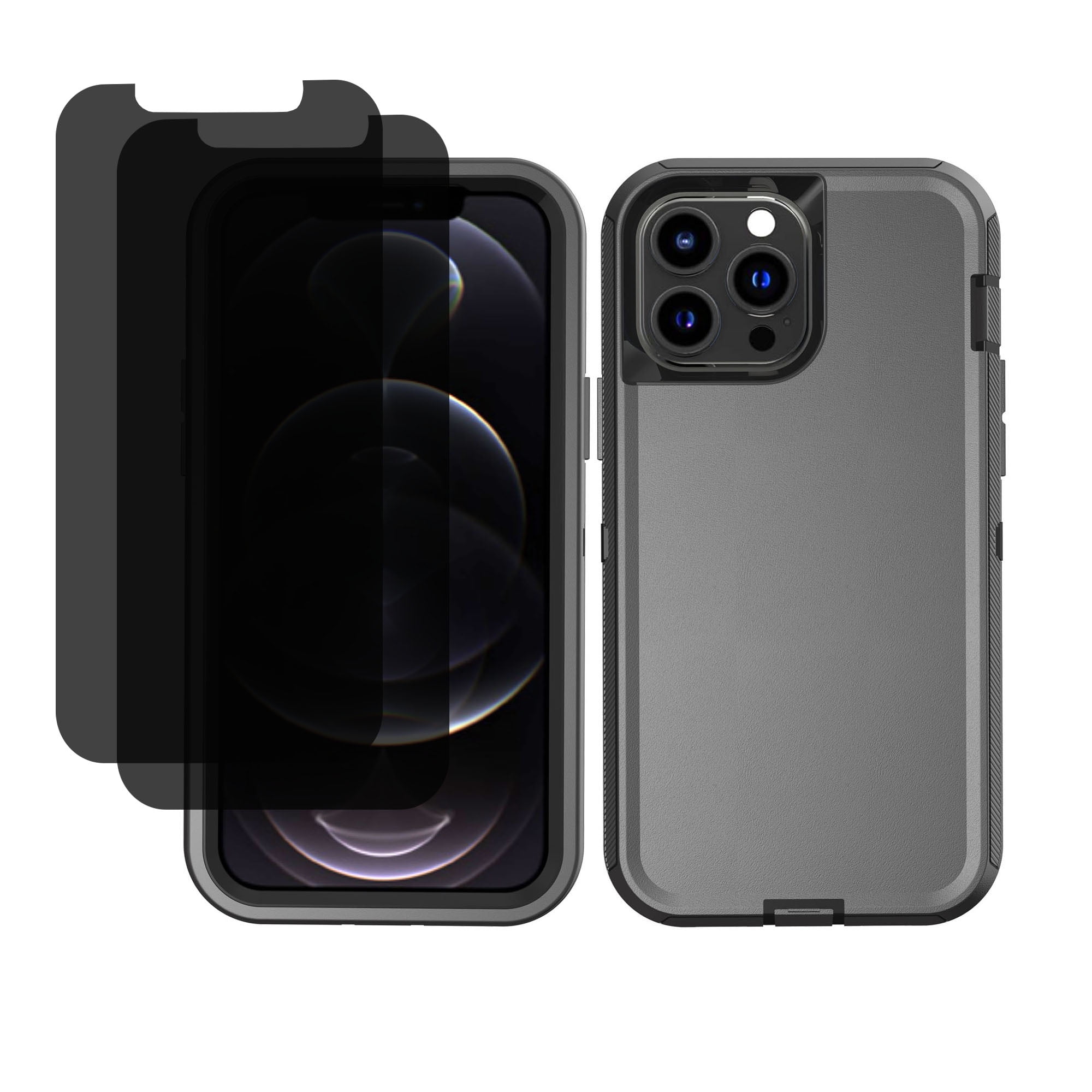 Hotpom for iPhone 14 Pro Case with 2 Pack Privacy Screen Protector ...