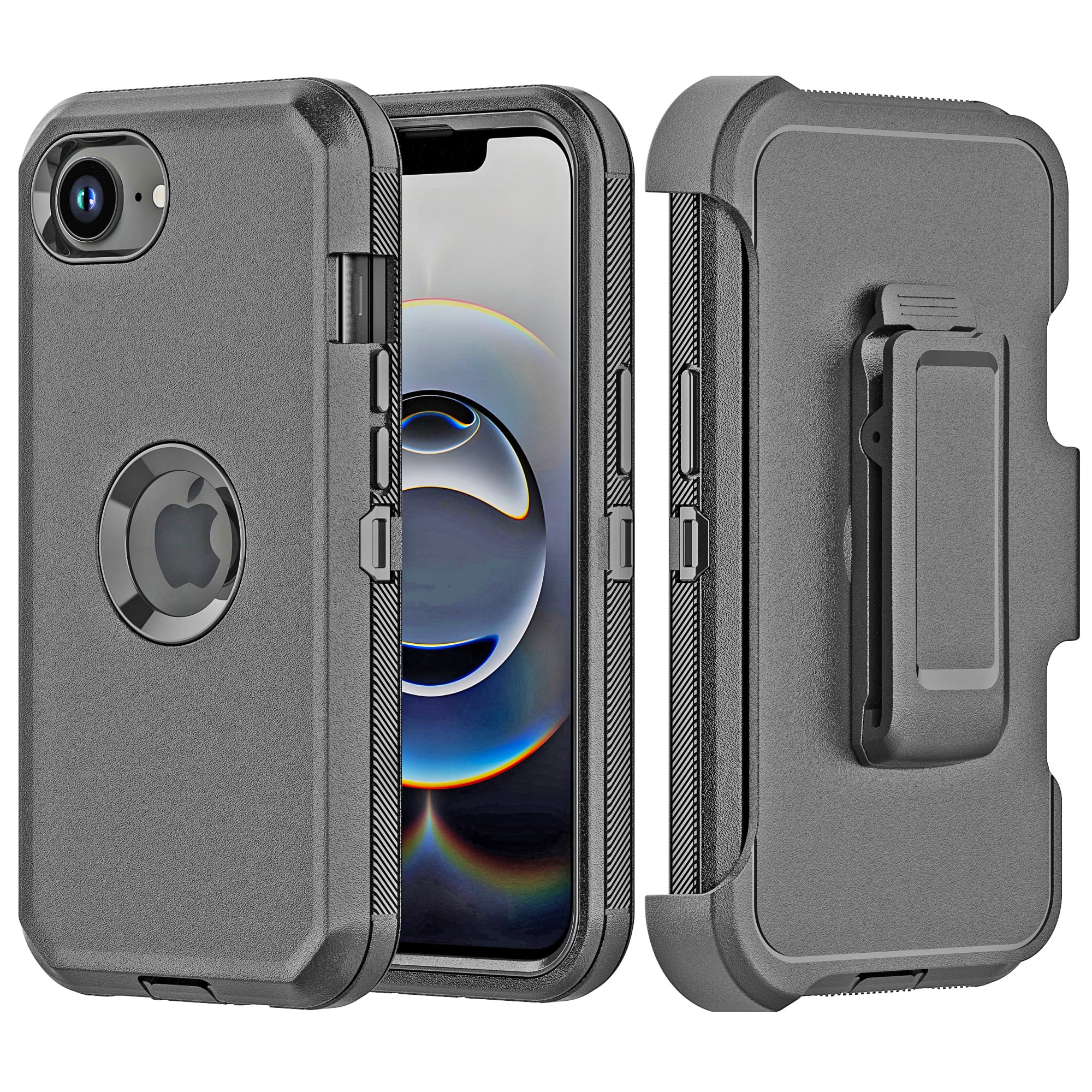 Hotpom for iPhone 16E/ iPhone SE4 Case with Belt Clip Holster ...