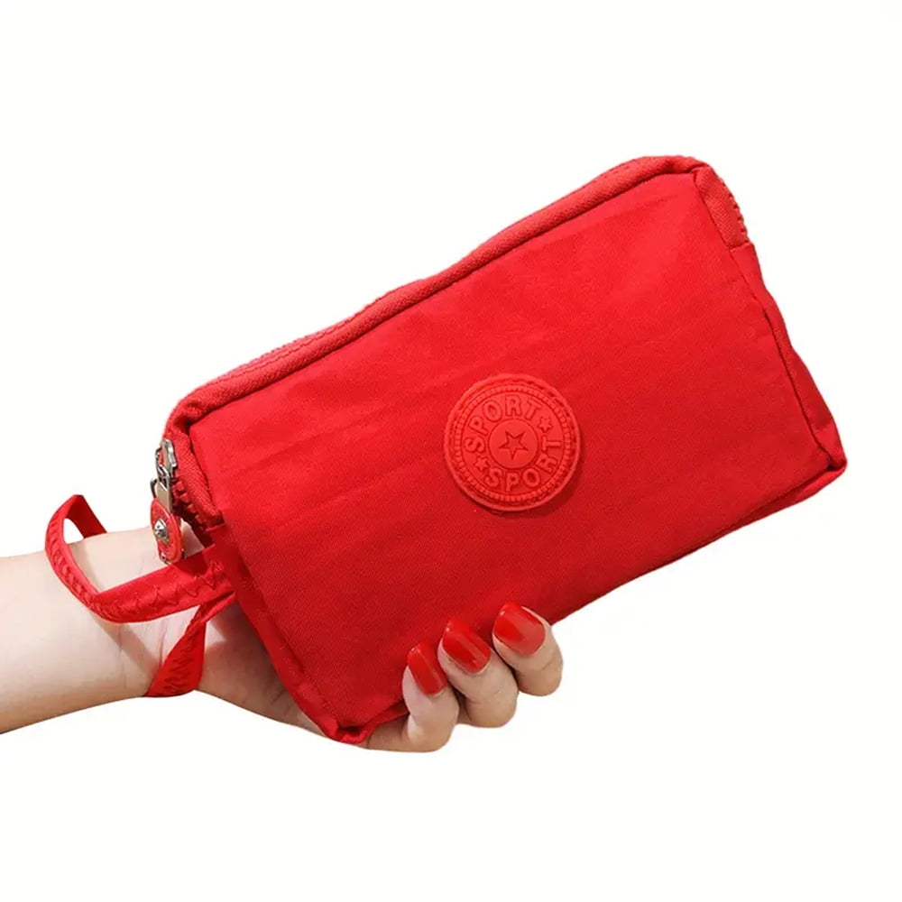 Hotpom wristlet purses for women, 3 Layers Zipper Large Capacity Wallet ...