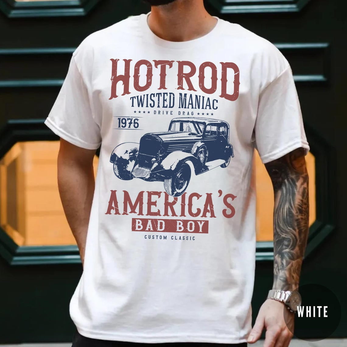Hotrod Twisted Maniac America’s Bad Boy Shirt, Vintage Car Tee, Retro ...
