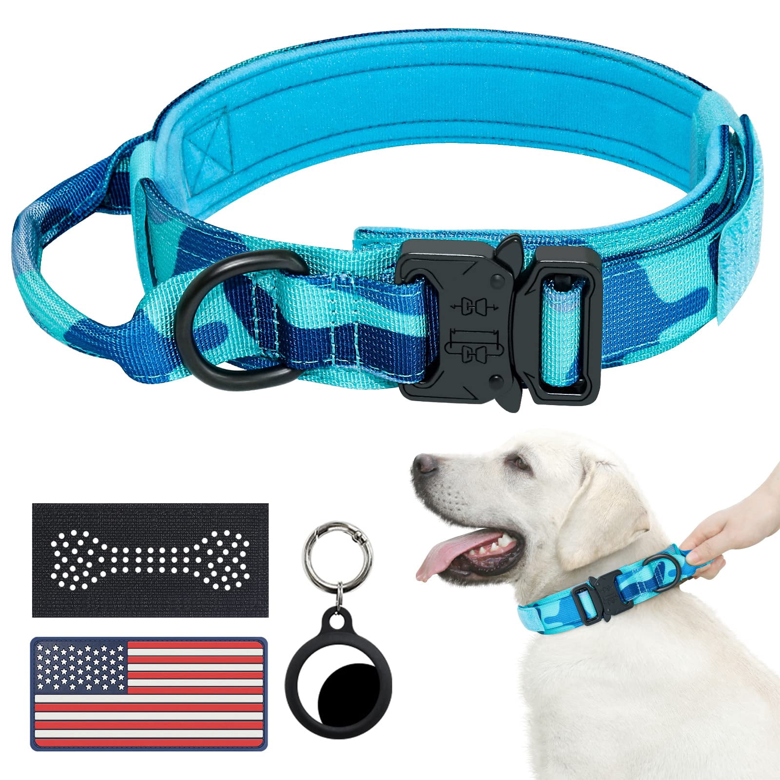 Hotsky Tactical Dog Collar, DPF11 Adjustable Military Training Nylon ...