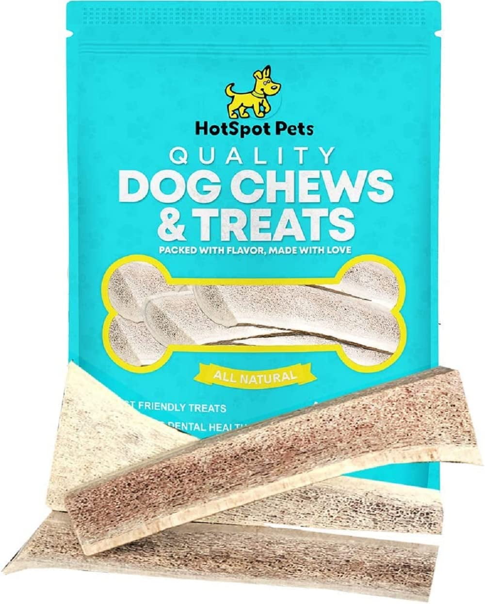 Hotspot Pets Premium Split Elk Antler Chews for Small Dogs - 4''-5 ...