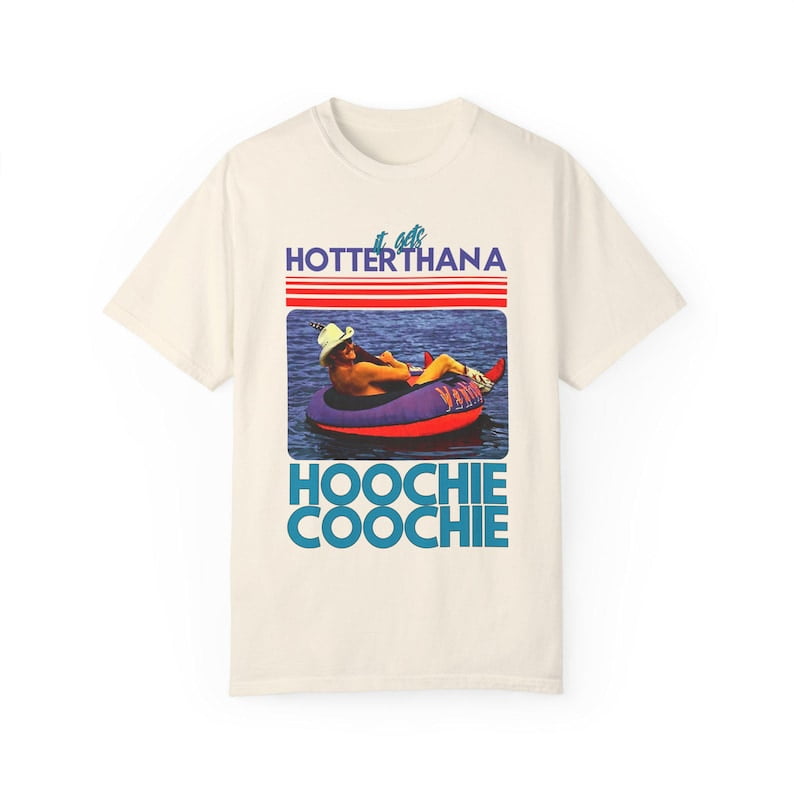 Hotter Than A Hoochie Coochie Shirt, Meme Summer Vacation Tshirt, 90s ...