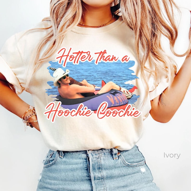 Hotter Than A Hoochie Coochie Shirt, Meme Summer Vacation Tshirt, 90s ...