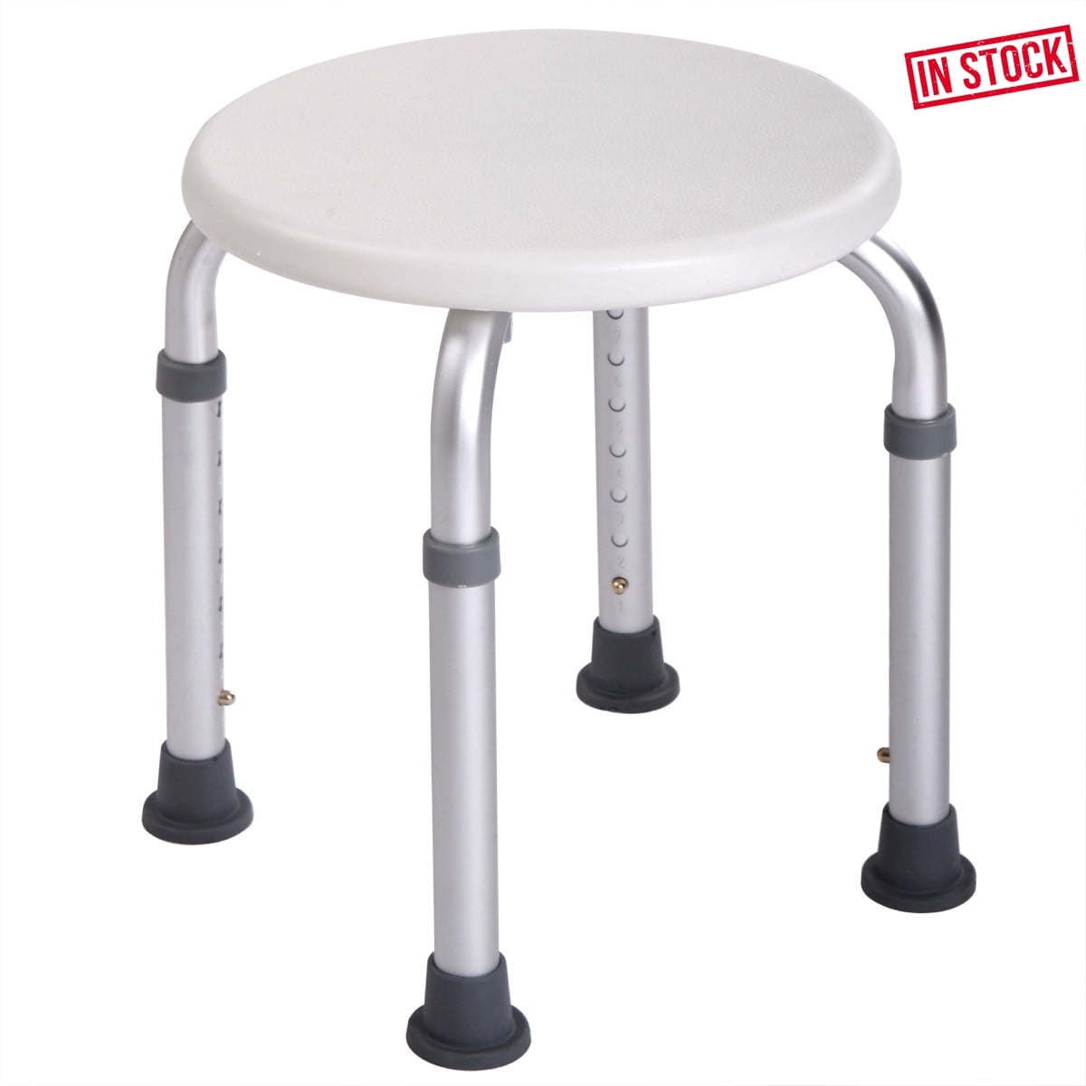 Adjustable Anti-Slip Bath Stool - Heavy Duty Shower Chair with Aluminum ...
