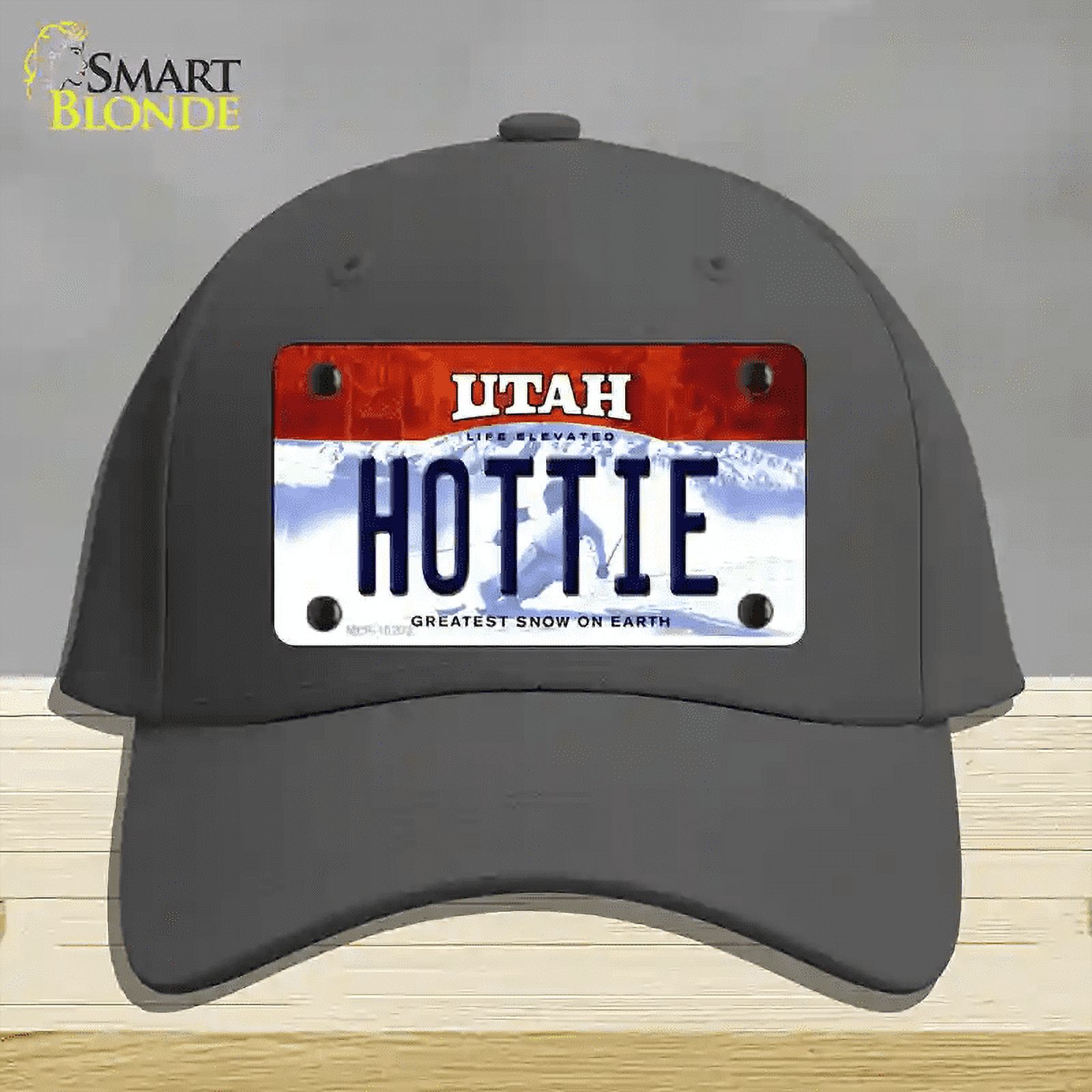 Hottie Utah Novelty License Plate Hat Cotton Charcoal - Walmart.com