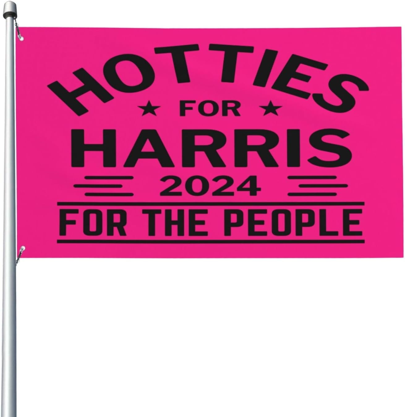 Hottiess For Harris 2024 Flag 3x5 Pink, Women Girls For Kamala Harris ...