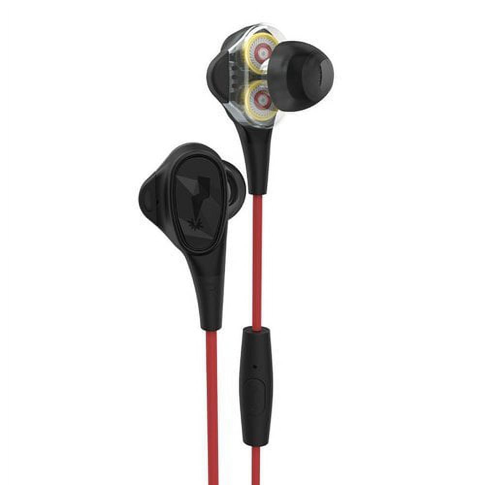 Hottips Magnitude Dual Driver Stereo Earbuds with Microphone - Black ...