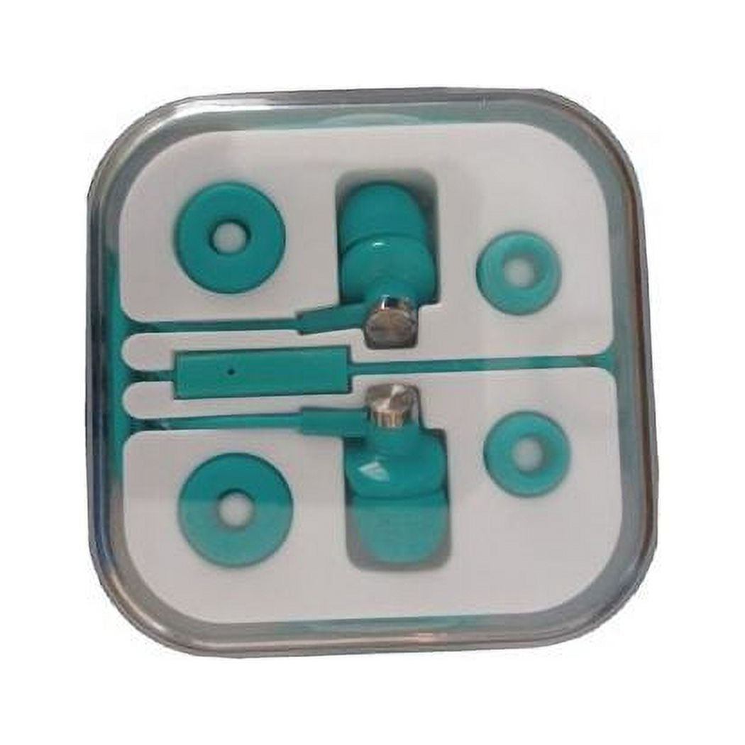 Hottips Premium Earbuds with Mic Teal - Walmart.com