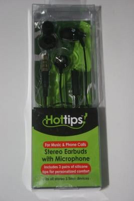 Hottips Stereo Earbuds with Microphone, Black - Walmart.com