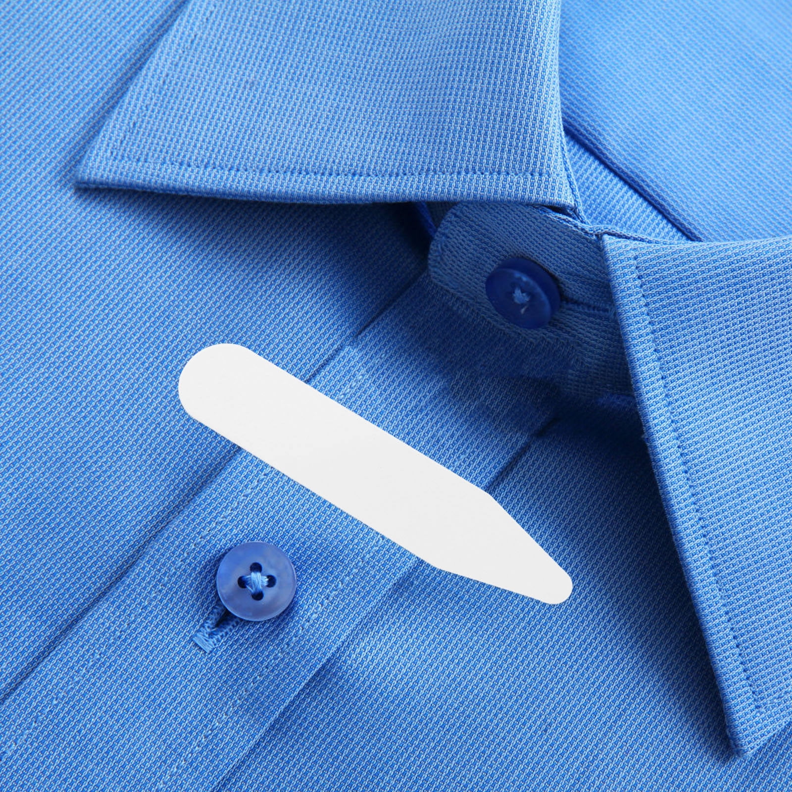 Houderco 100Pcs Collar Stays For Men White Rounded Edges Abs Material ...