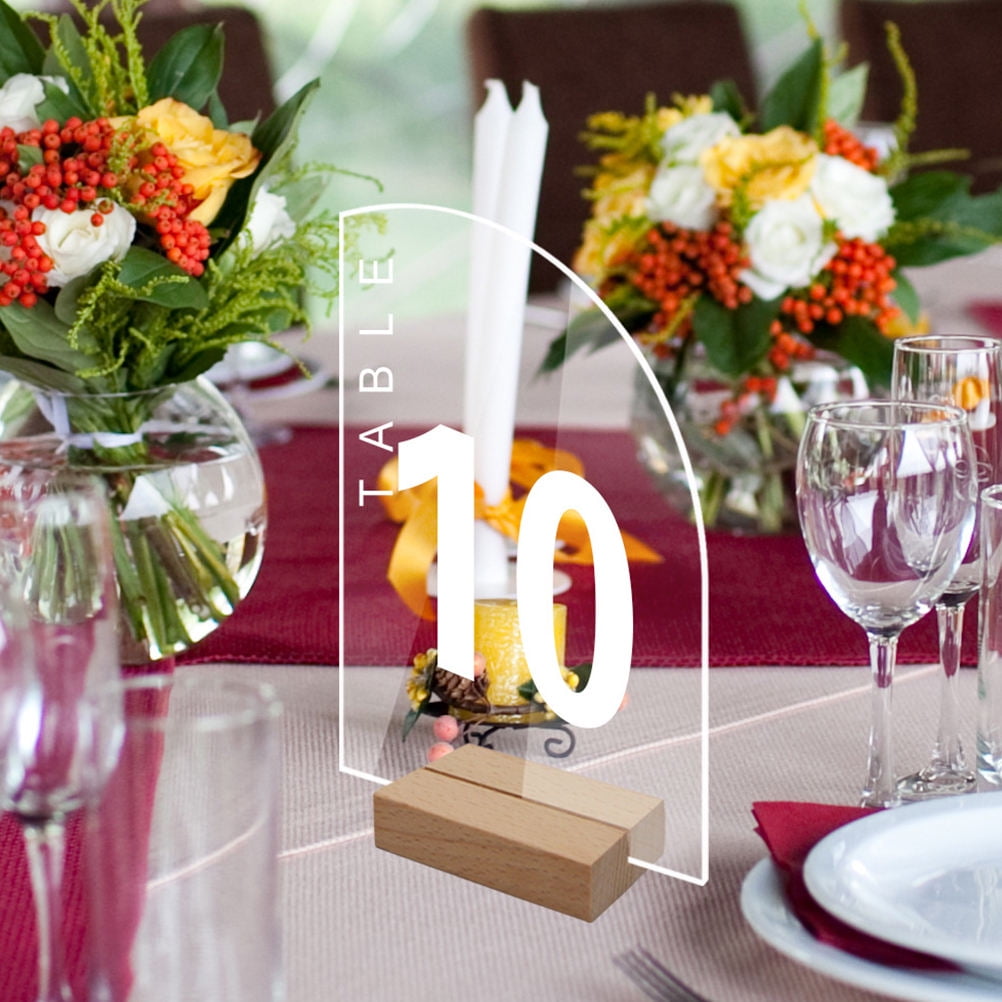 Houderco 10Pcs Banquet Seat Cards in Fan Shaped Wood with Simple Design ...